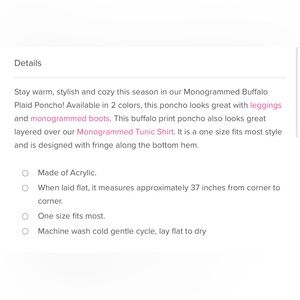 Marleylilly | Sweaters | Marleylilly Buffalo Plaid Poncho | Poshmark